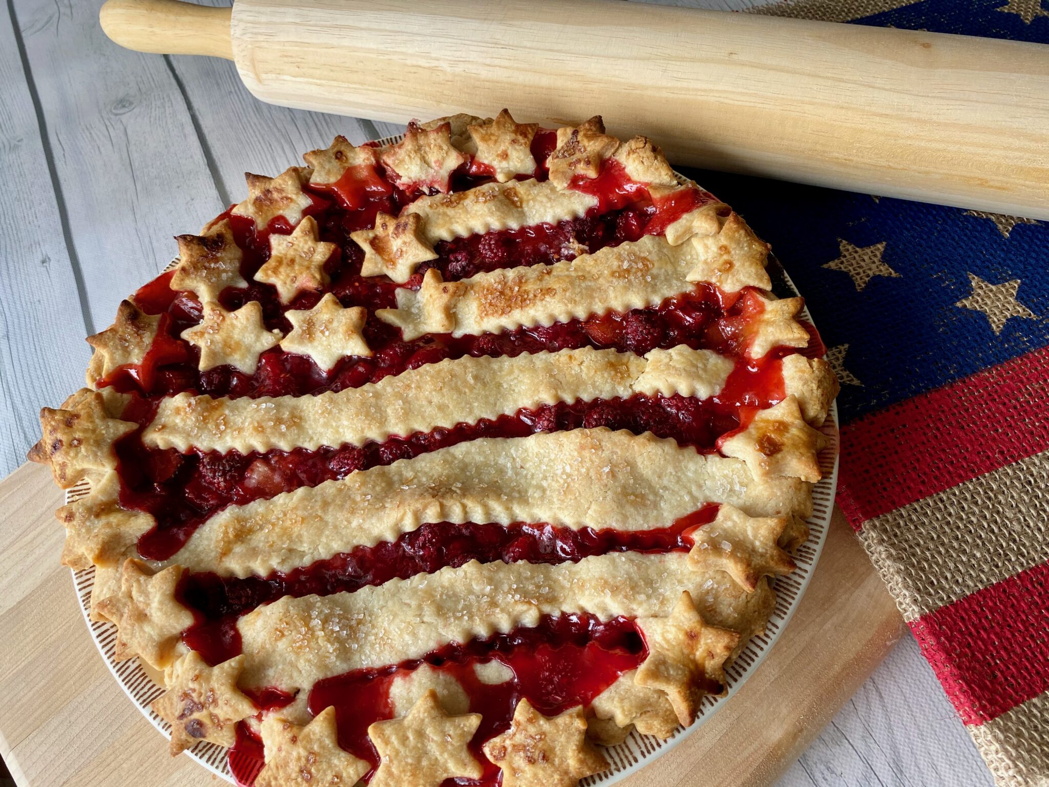 Strawberry Rhubarb Pie - Vintage Baked Modern