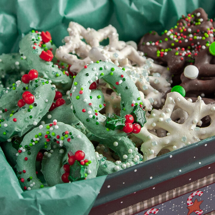 Chocolate Dipped Pretzels - Vintage Baked Modern