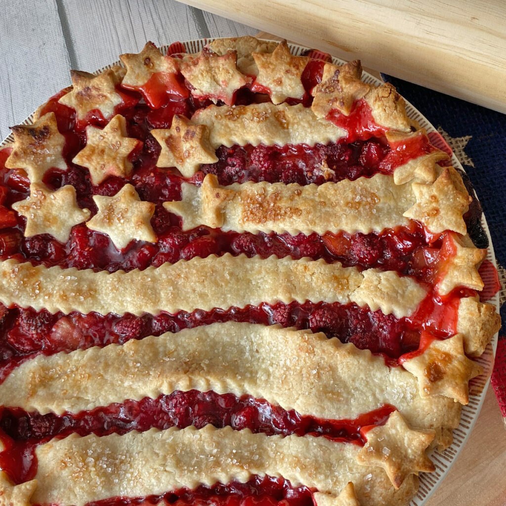 Strawberry Rhubarb Pie - Vintage Baked Modern